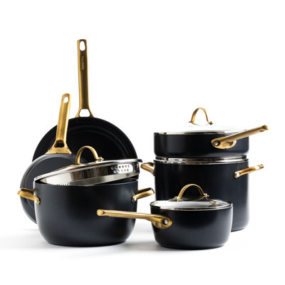 GreenPan Reserve Hard Anodized Healthy Ceramic Nonstick 10 Piece Cookware Set & Reviews | Wayfair
